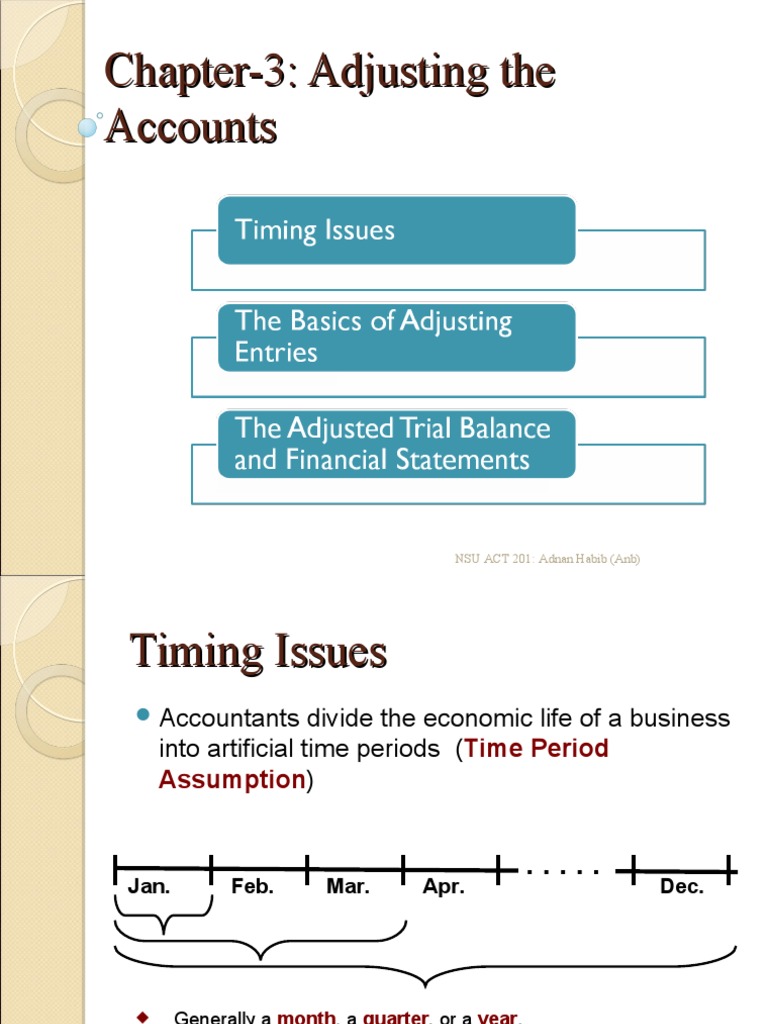 Chapter-3: Adjusting The Accounts | PDF | Deferral | Debits And Credits