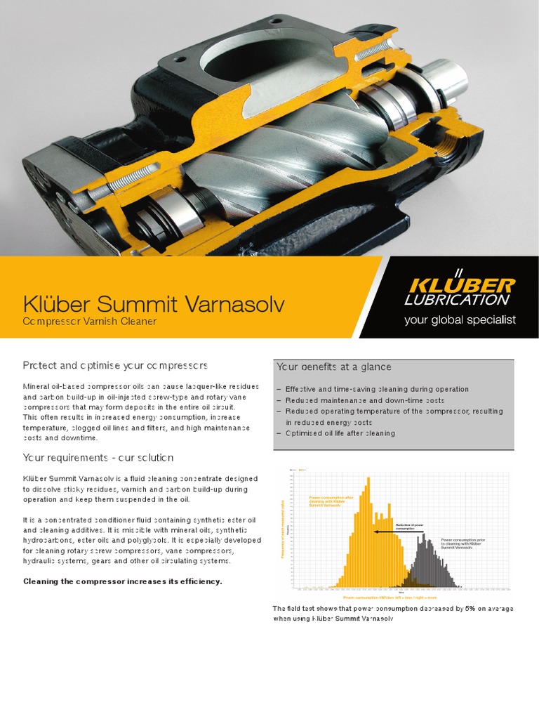 Klüber Summit Varnasolv | PDF | Varnish | Oil