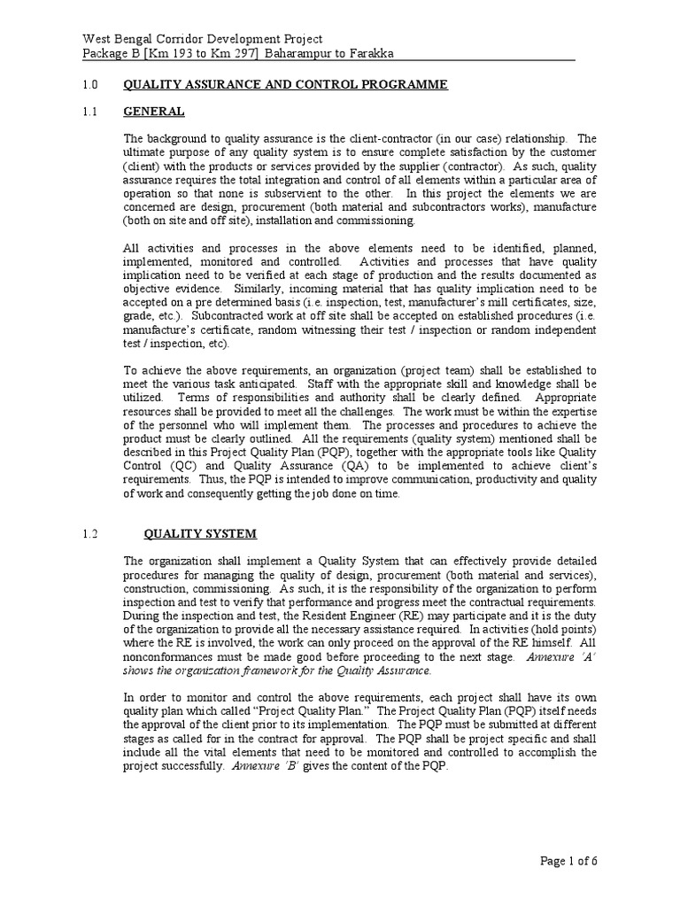 QA & Control Program (21042003) | PDF | Audit | Quality Assurance