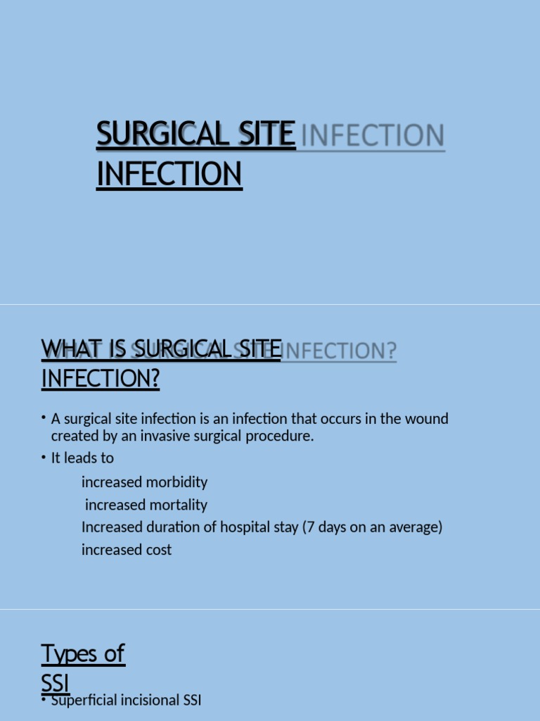Surgical Site Infection | PDF | Surgery | Sepsis