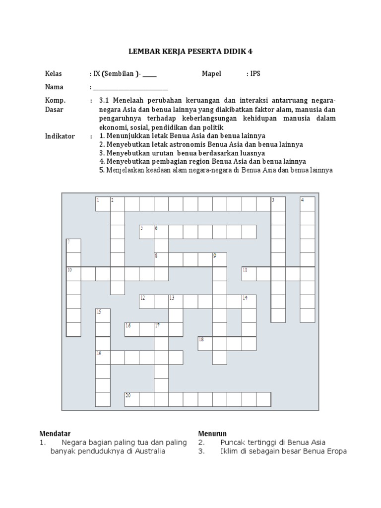LKPD 4 Ips KLS 9 | PDF