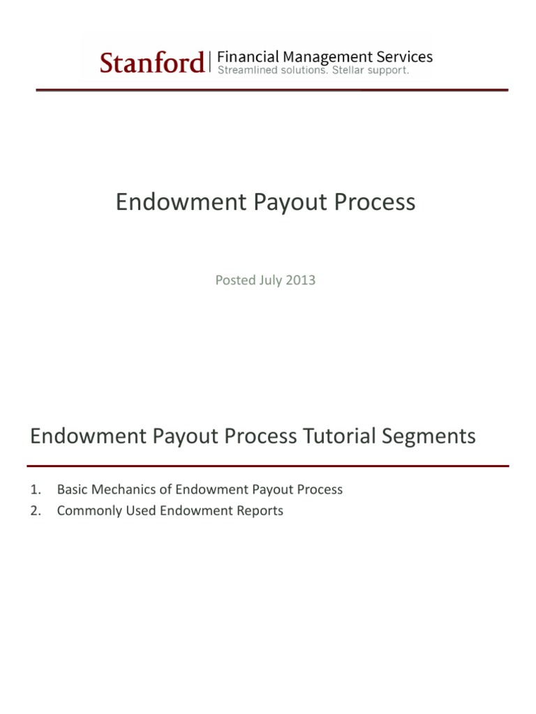 Endowment Payout Process: Posted July 2013 | PDF | Financial Endowment ...