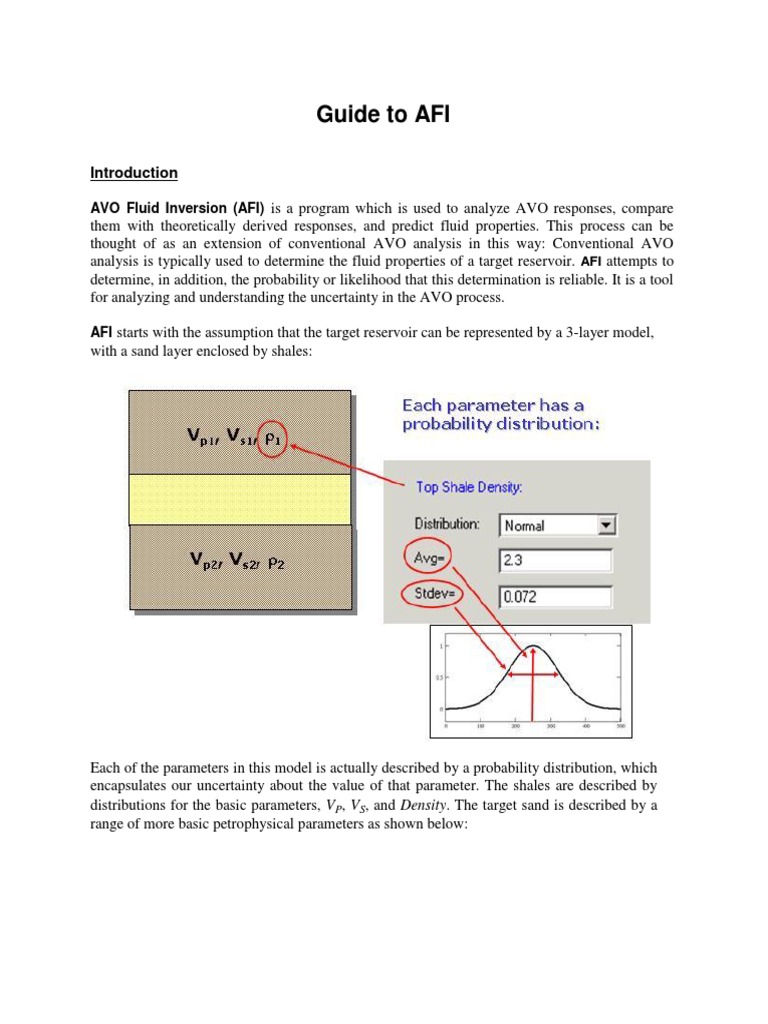 Guide To AFI: AVO Fluid Inversion (AFI) | PDF | Directory (Computing ...