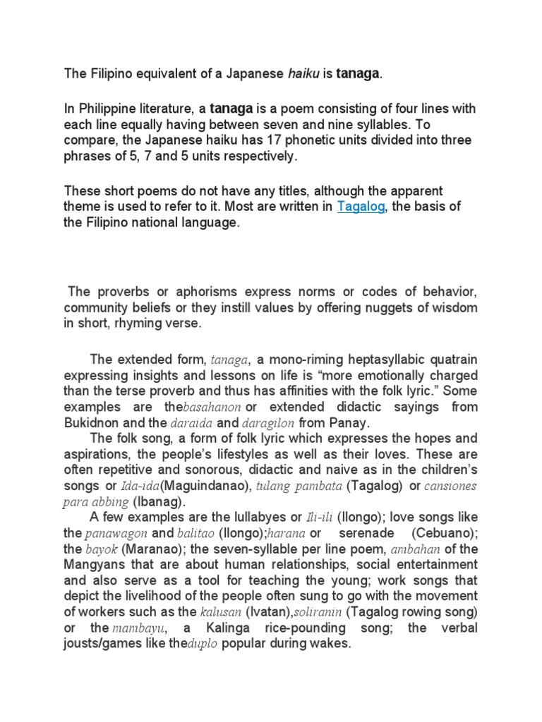 Tagalog: para Abbing (Ibanag) | PDF | Poetry | Philippines