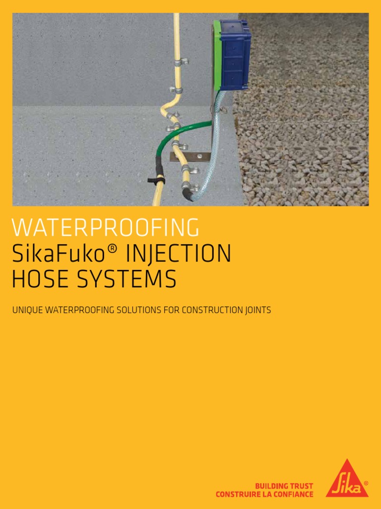 Waterproofing: Sikafuko® Injection Hose Systems | PDF | Concrete ...