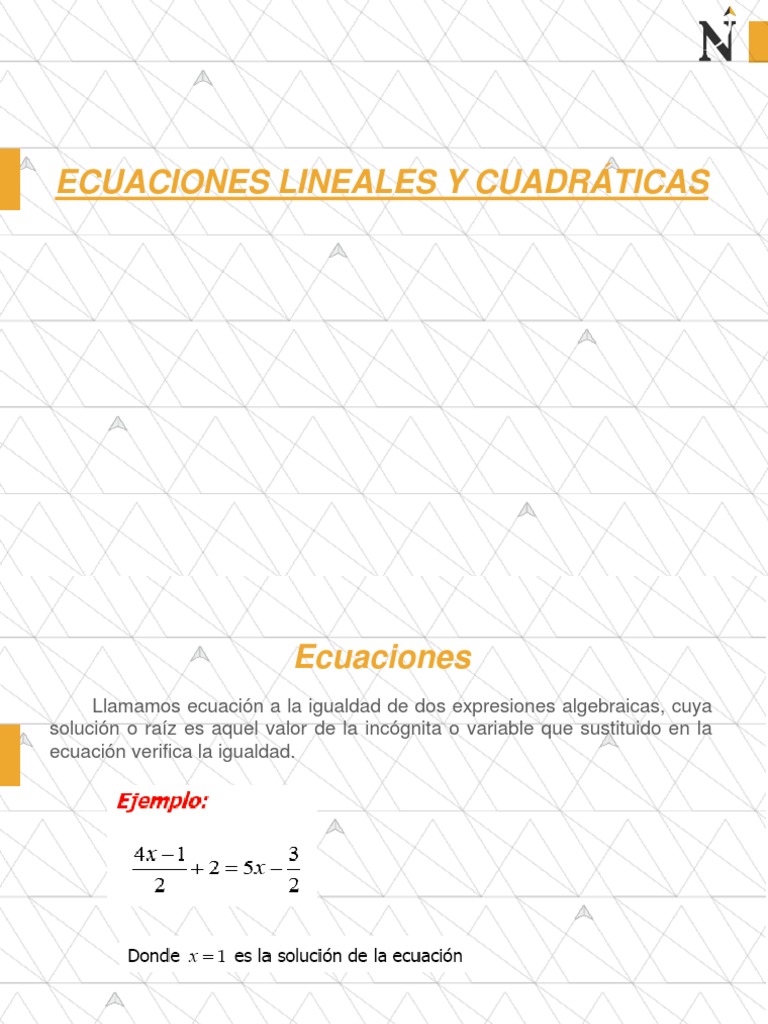 Ejercicios de Ecuaciones Lineales y Cuadráticas | PDF | Ecuación ...