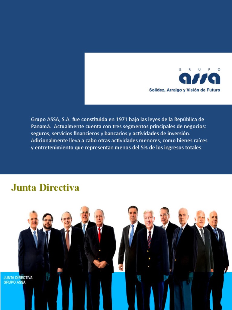 Grupo ASSA: Crecimiento y Liderazgo en Seguros | PDF | Amortización ...