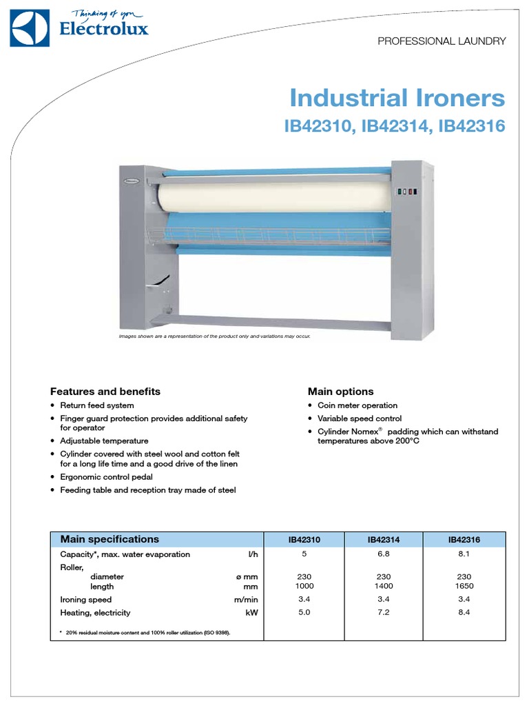 Industrial Ironers: IB42310, IB42314, IB42316 | PDF | Alternating ...