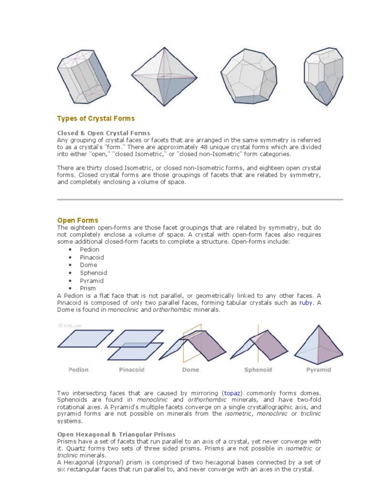 Types of Crystal Forms | Download Free PDF | Linear Programming ...