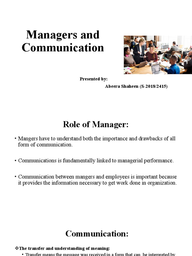 Managers and Communication | PDF | Communication | Cybernetics