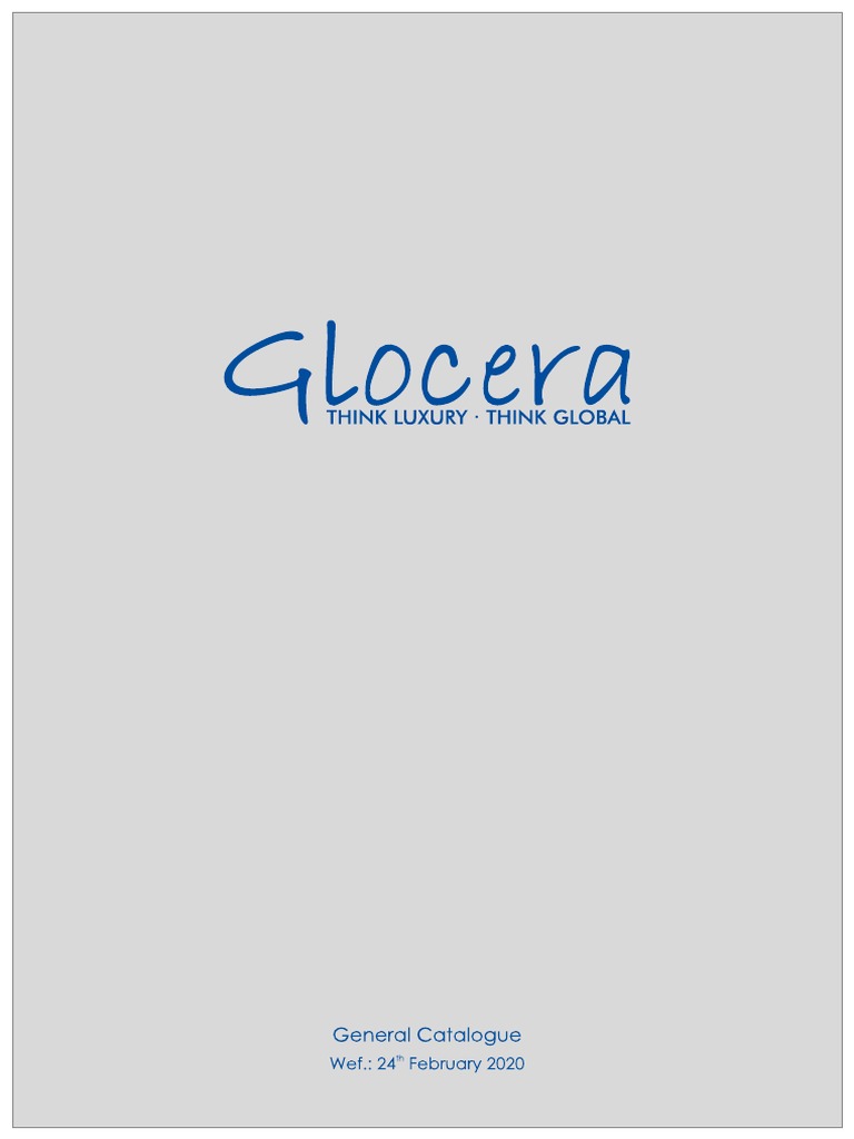 Glocera Sanitaryware Price Catalogue | PDF | Bathing | Sanitation