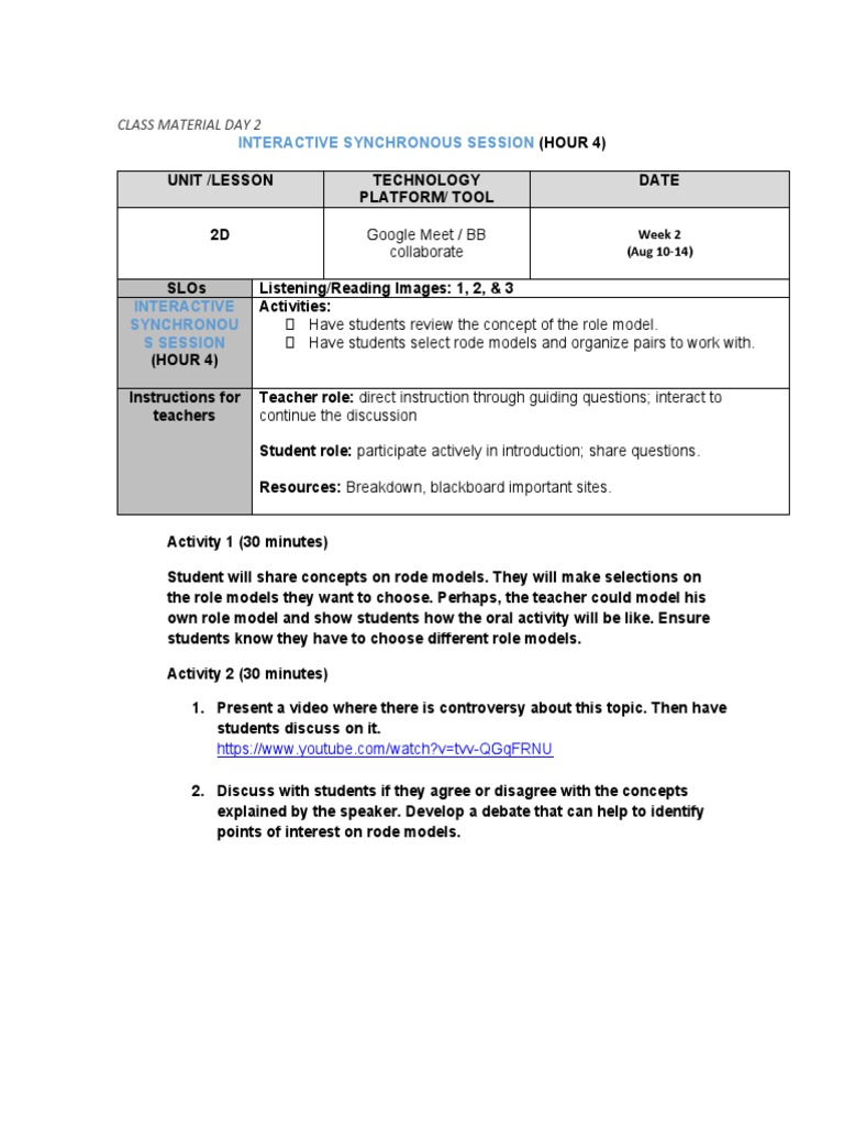 Week 2 Hour #4 Level 7 Class Material | PDF | Career & Growth | Science ...