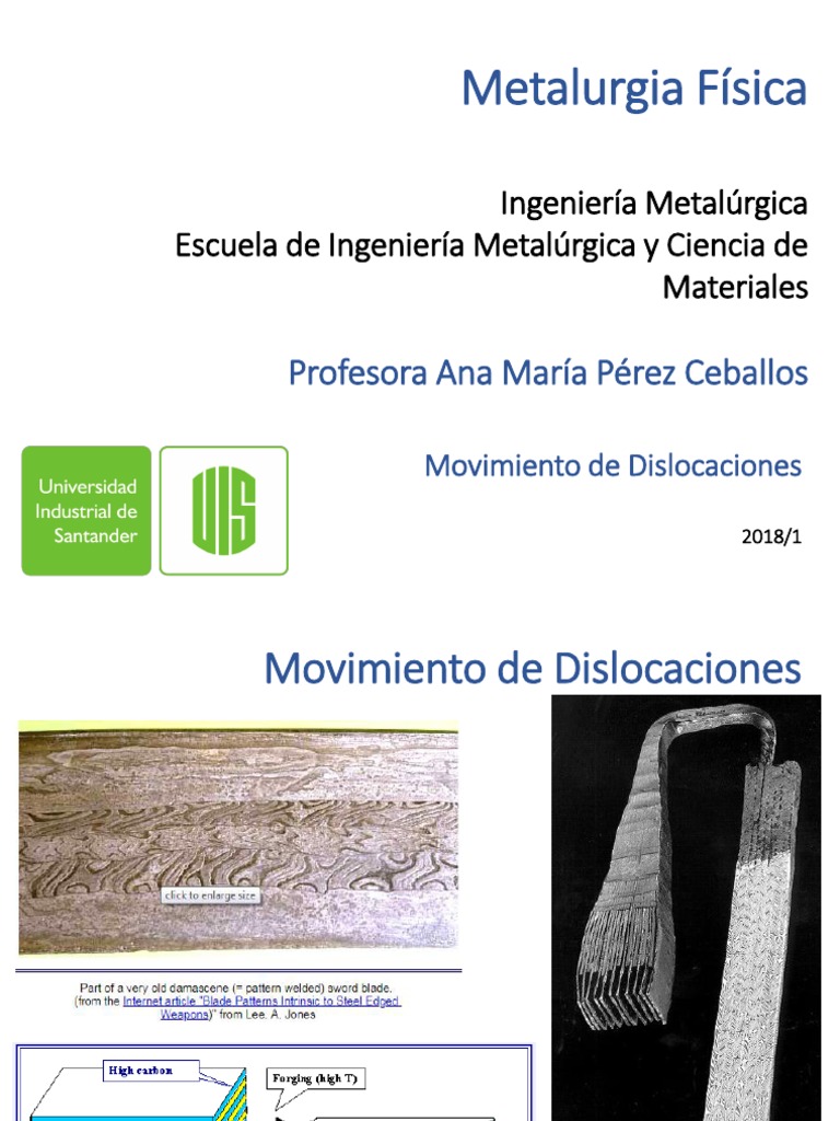 Clase 3. Movimiento de Dislocaciones | PDF | Dislocación | Elasticidad ...