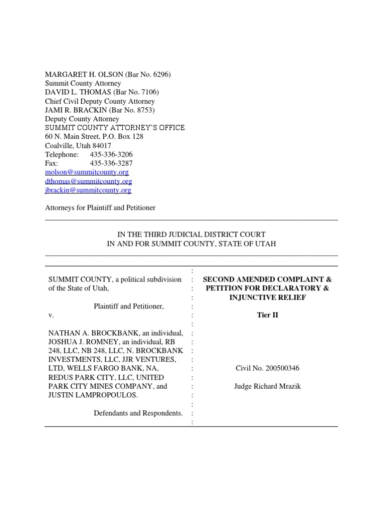 Amended Complaint Second Amended Complaint | Bill (Law) | Foreclosure