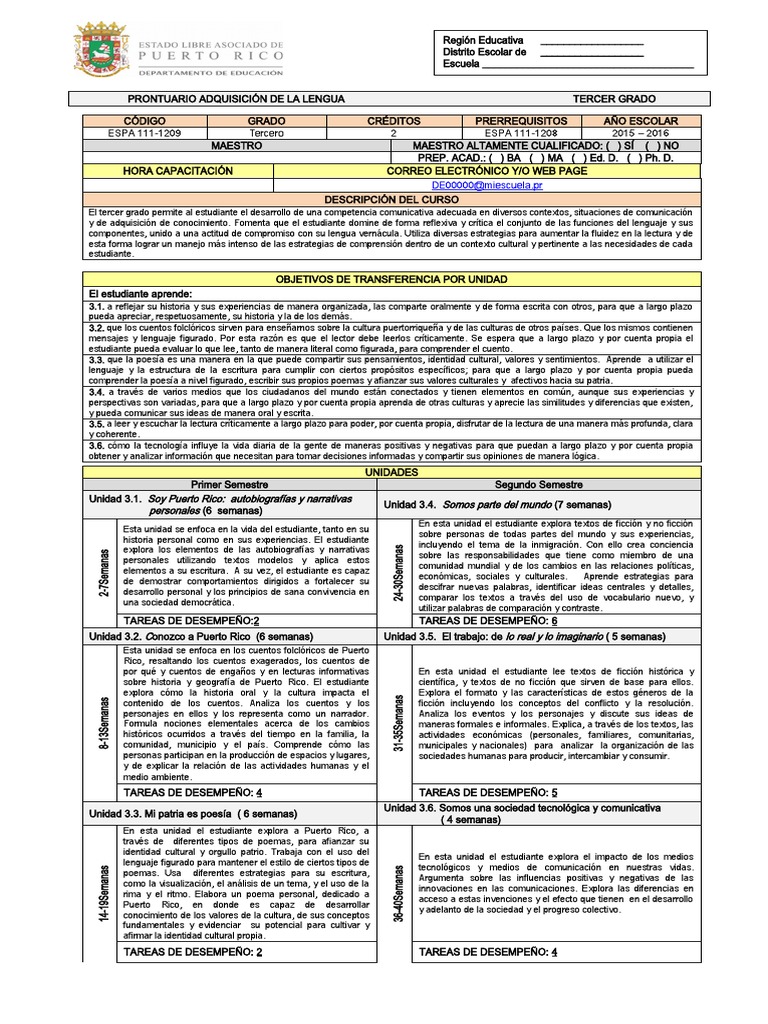 Prontuario Adquisicion de La Lengua Tercer Grado | PDF | Sociedad ...