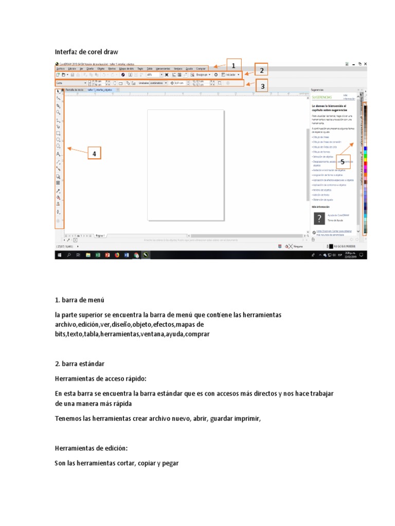 Interfaz de Corel Draw | PDF