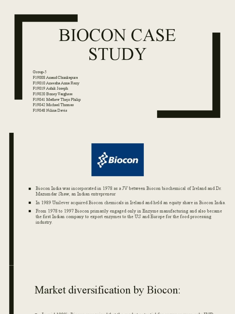 Biocon Case Study | PDF | Pharmacology | Business