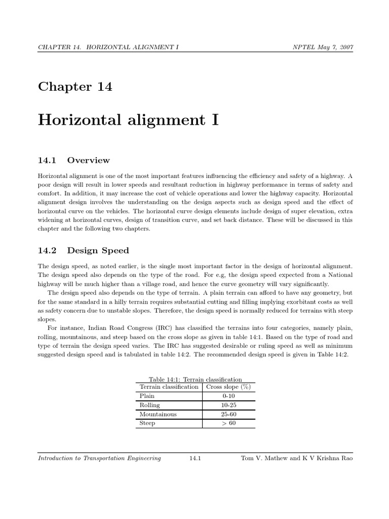 Horizontal Alignment I PDF | PDF | Road | Force