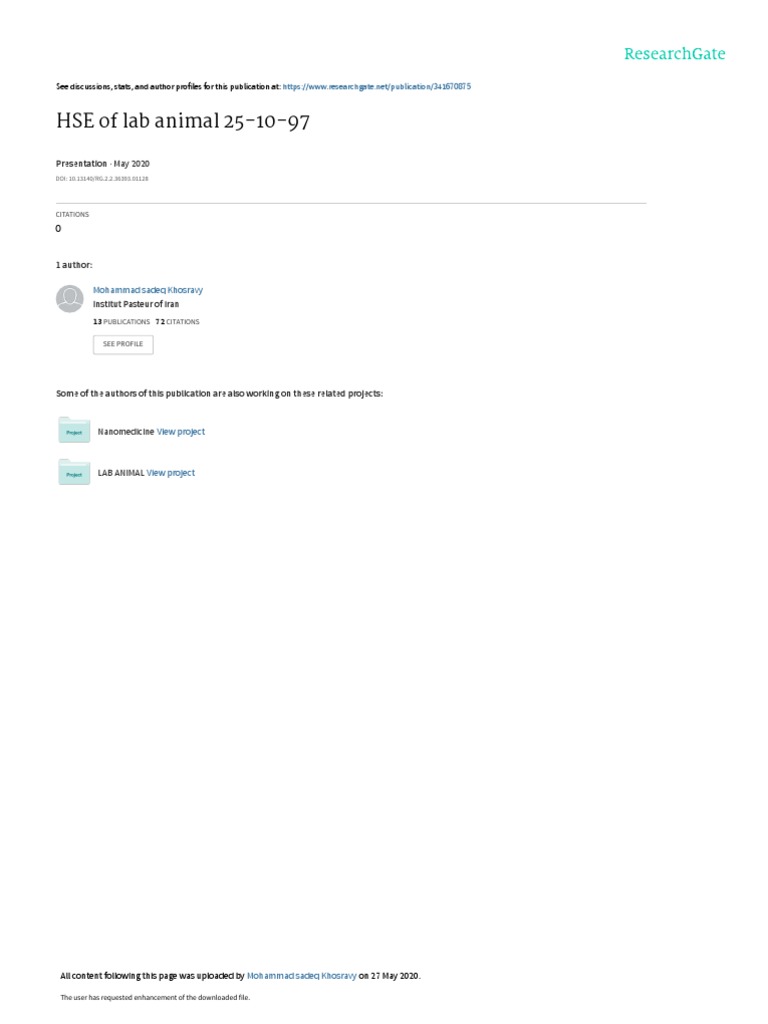 Lab Animal HSE Guidelines | PDF | Allergy | Allergen