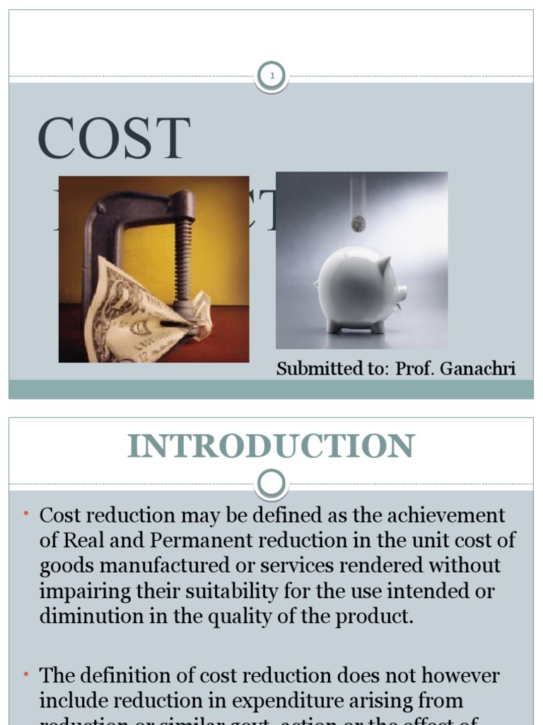 Cost Reduction Techniques and Strategies: A Comprehensive Analysis of ...