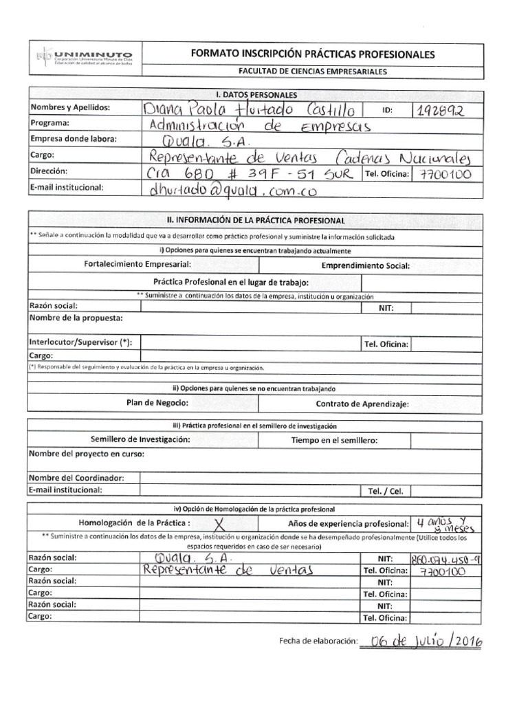 Documentos Homologacion Practica Profesional PDF | PDF