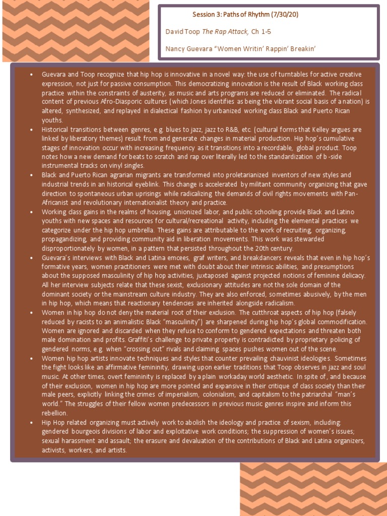 Session 3 Summary | PDF | Hip Hop Music | Sexism