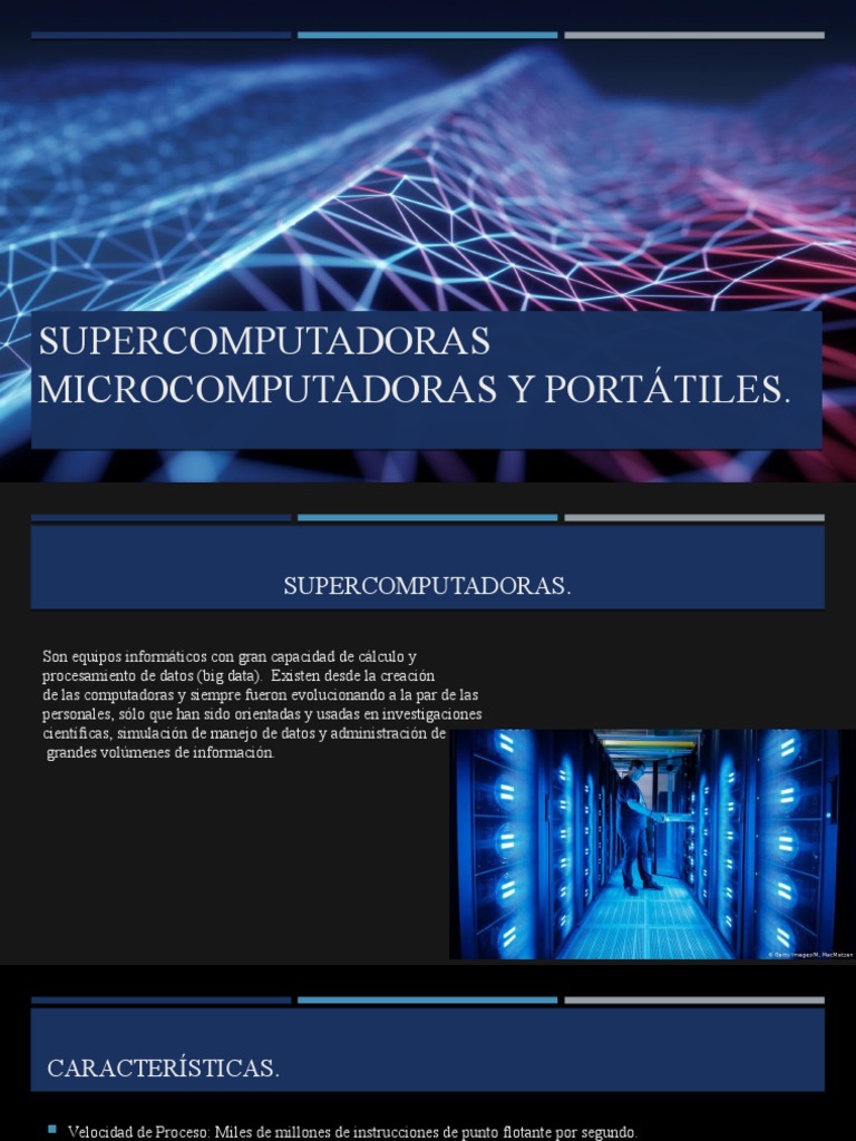 Características de las Supercomputadoras | PDF | Supercomputadora ...