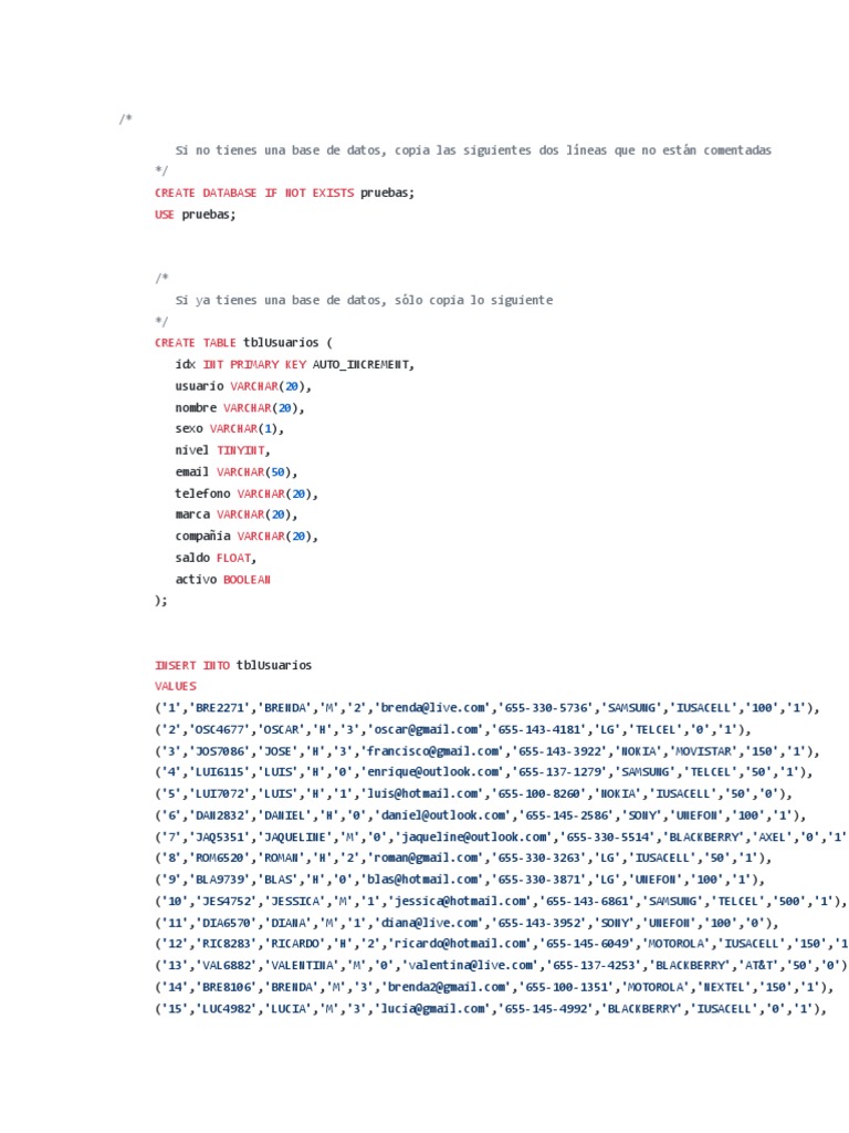 Intro Inicio MariaDB | PDF | Mi sql | Bases de datos