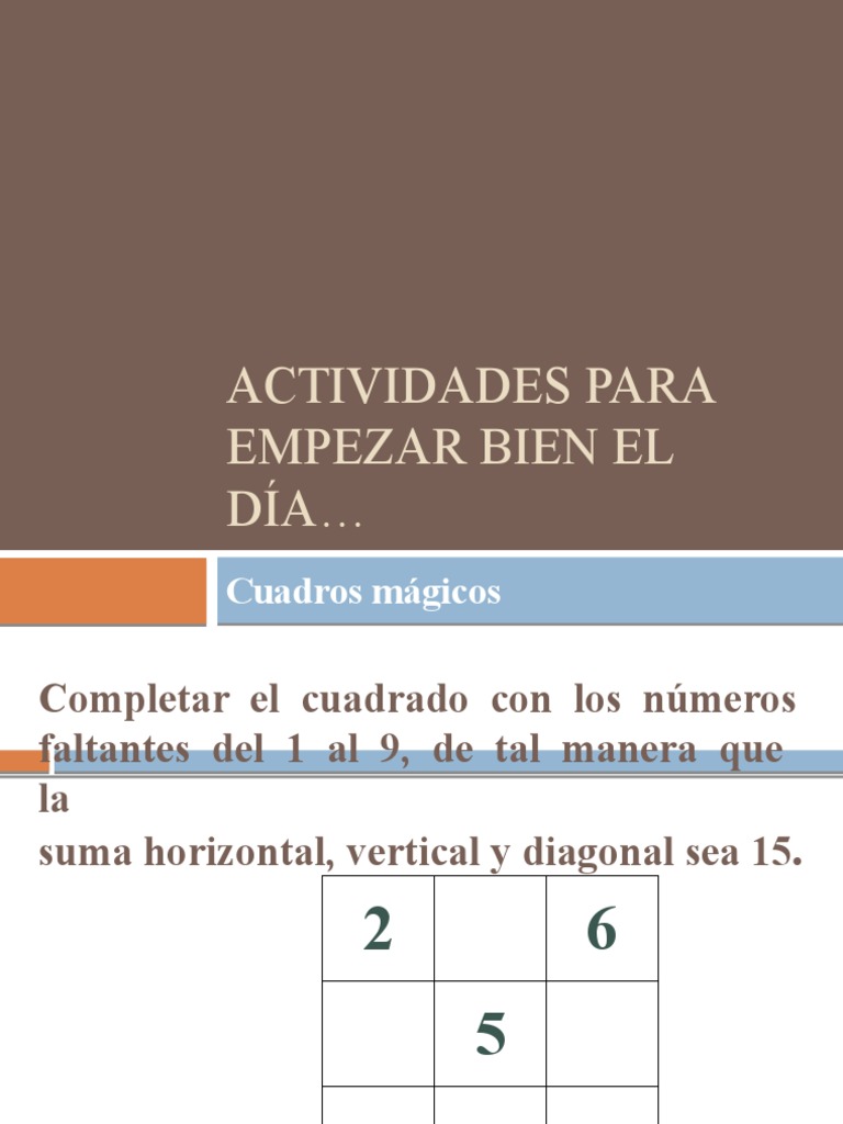 Actividades para Empezar Bien El Dia | PDF