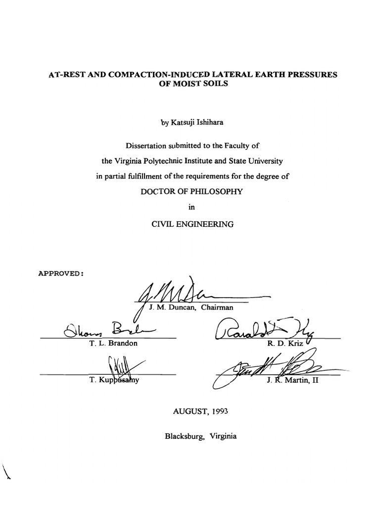 Compaction Induced Lateral Earth Pressure PDF | PDF
