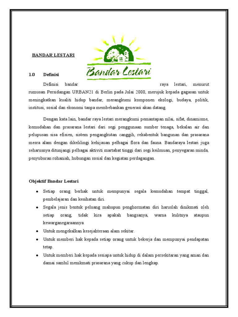 Bandar Lestari | PDF