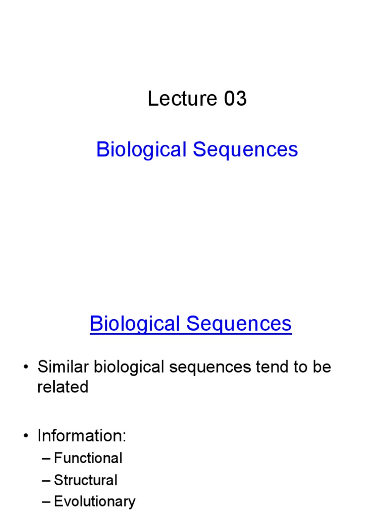 Biological Sequences | PDF | Nucleic Acid Sequence | National Center ...