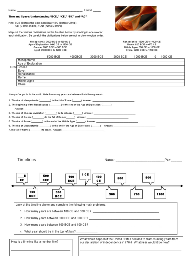 Time and Space: Understanding "BCE," "CE," "BC" and "AD" | PDF | Anno ...