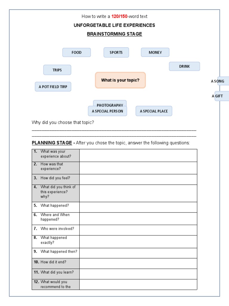 How To Write A 120 Word Text | PDF