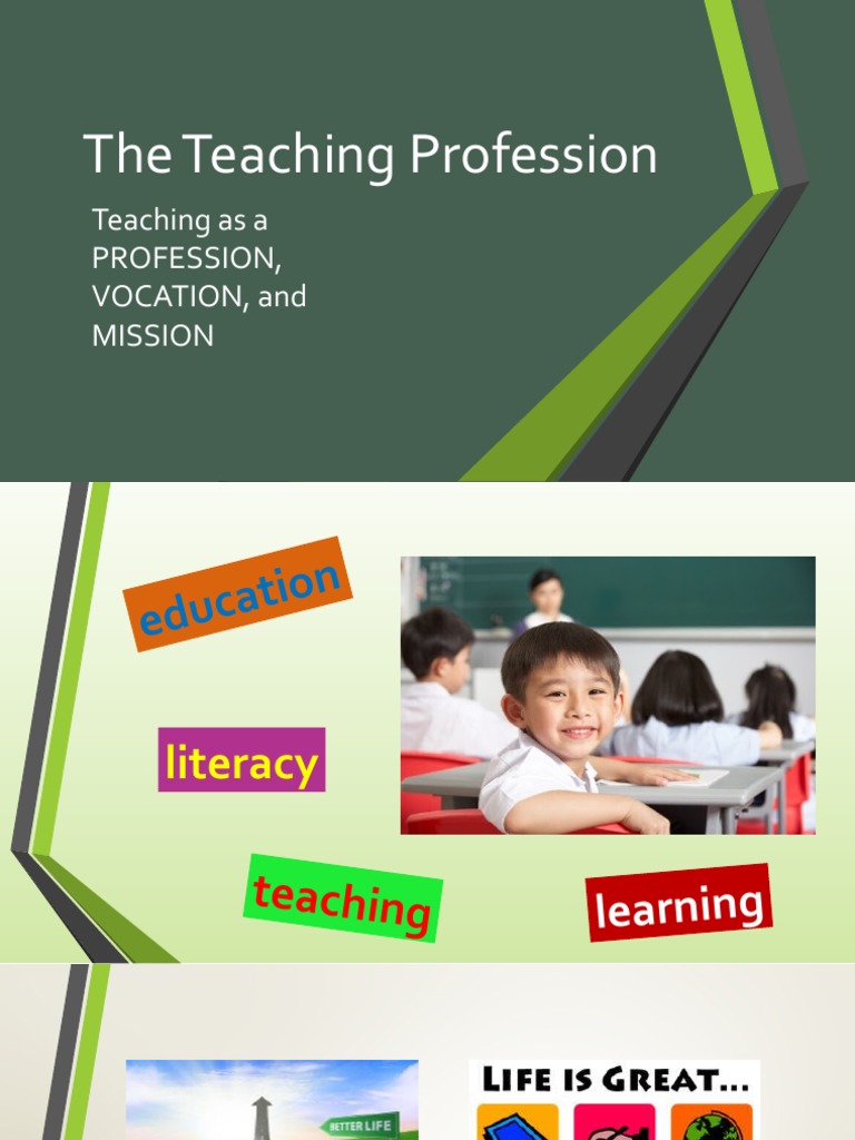 Teaching as Profession and Vocation | PDF | Profession | Teachers