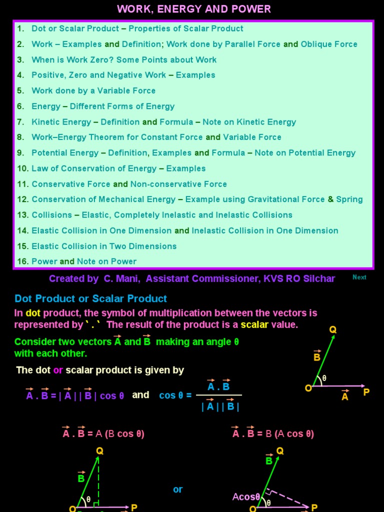 Work, Energy, and Power Concepts | PDF | Collision | Power (Physics)