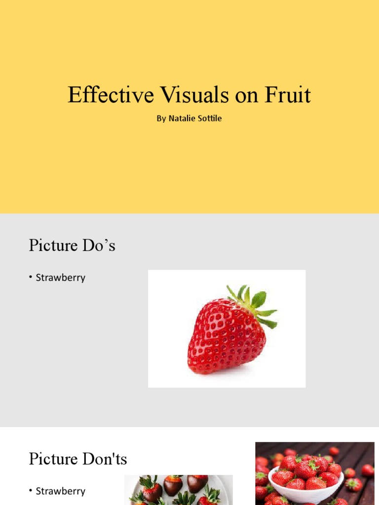 Visual Guidelines for Fruit Presentations | PDF