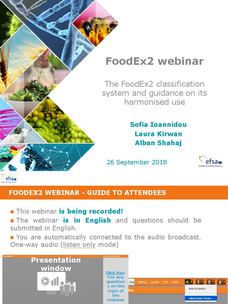 Foodex2 Webinar: The Foodex2 Classification System and Guidance On Its ...