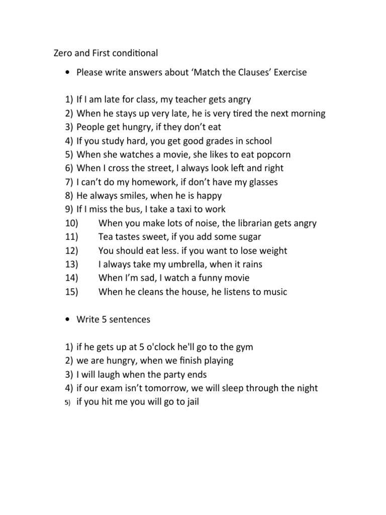 English Conditional Practice | PDF