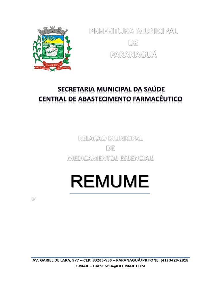 Remume Completa | PDF | Receita médica | Farmacêutico