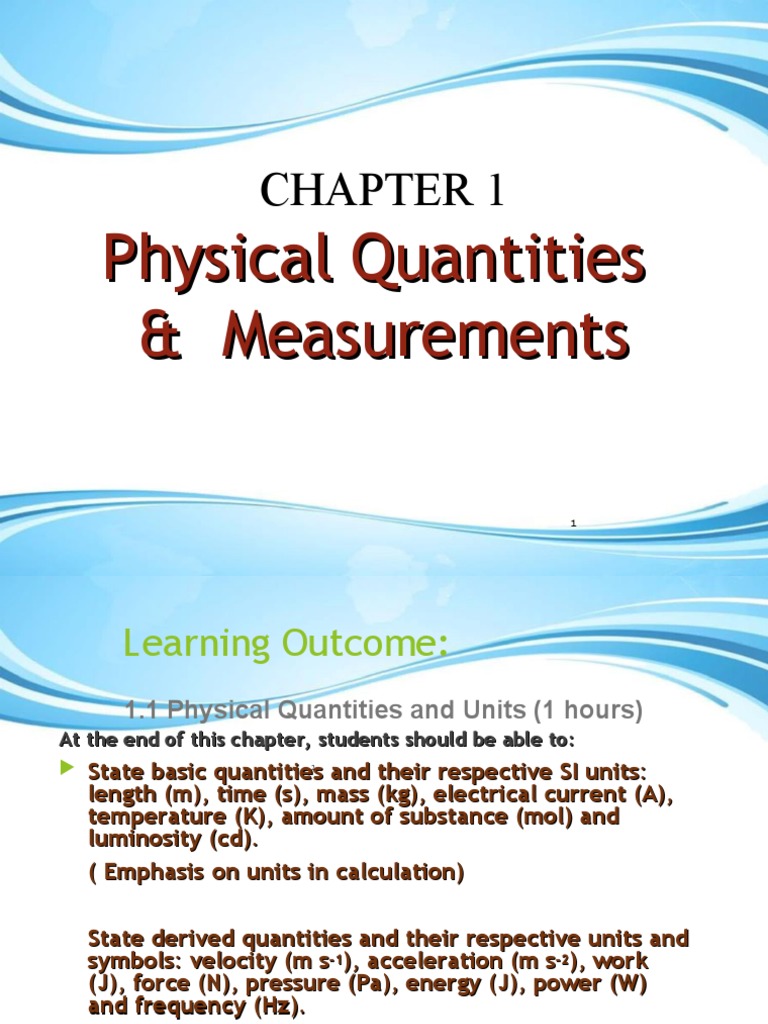 CHAPTER-1 - Physical Units | PDF | Euclidean Vector | Algebra