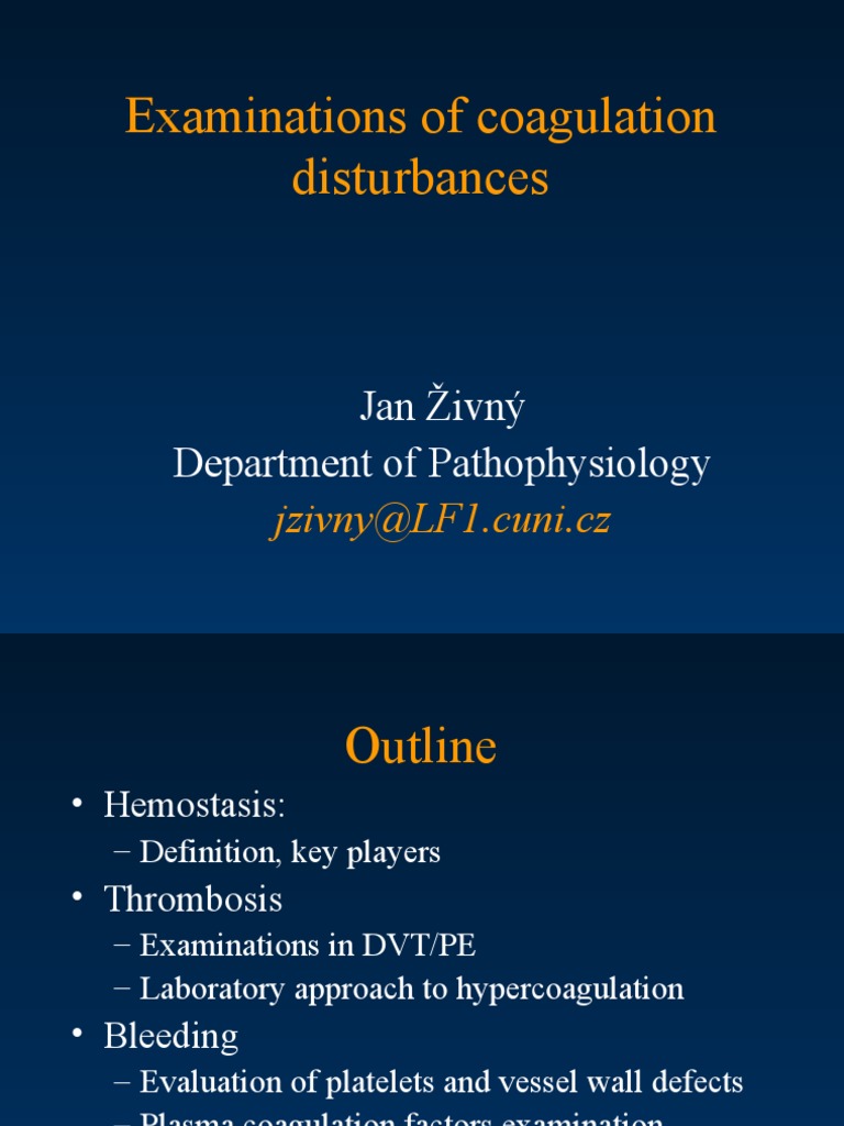Coagulation Disturbances Examination Guide | PDF | Proteins | Coagulation