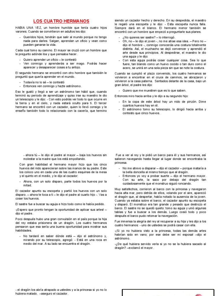 Los Cuatro Hermanos y sus Destinos | PDF