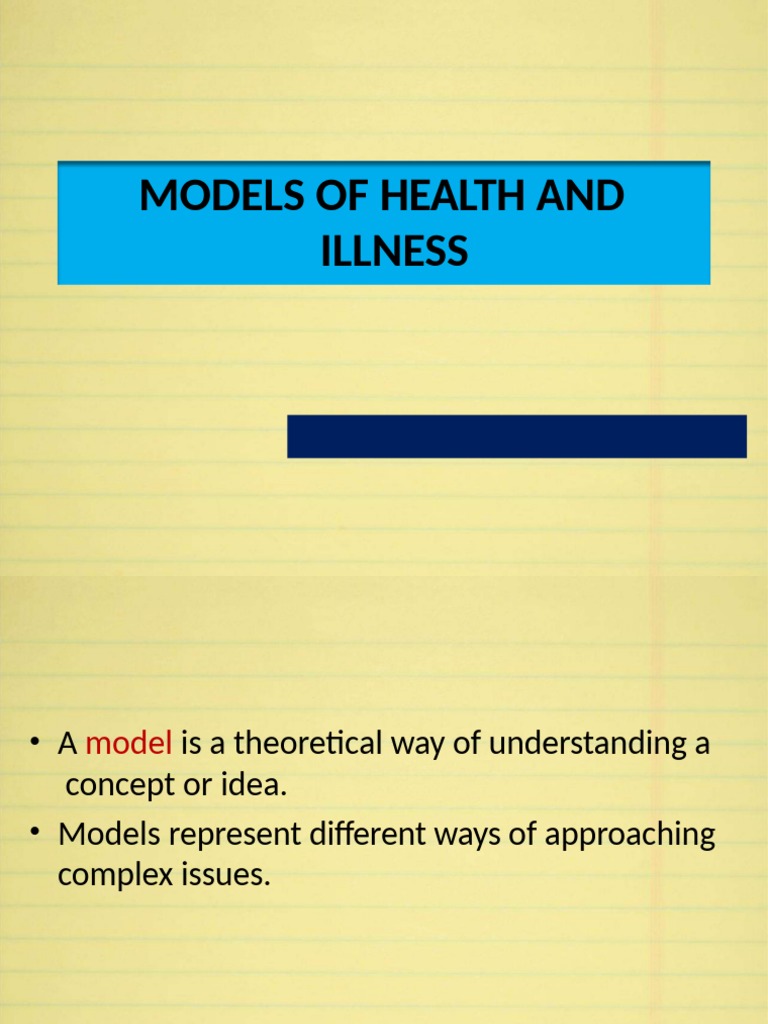 Models of Health and Illness | PDF | Health Sciences | Applied Psychology