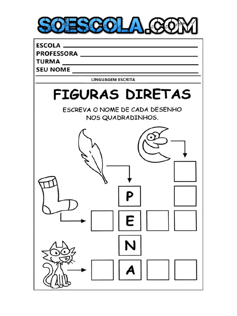 Atividades De Alfabetizacao Imprimir Caca Palavras Escrita Pdf