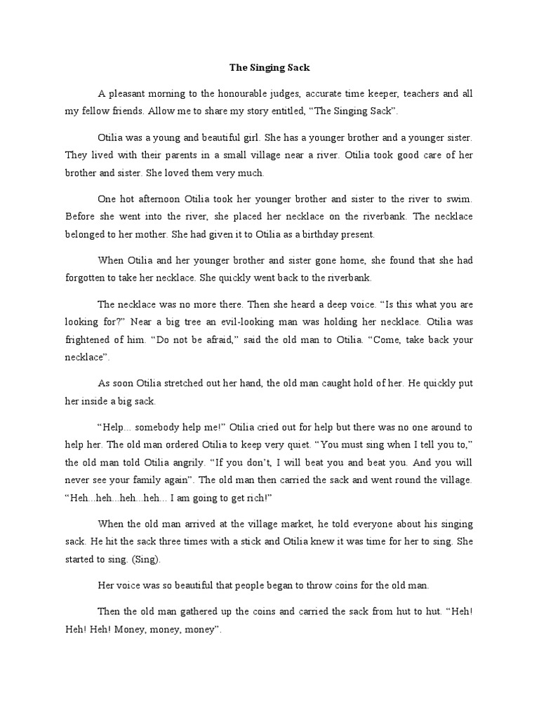 The Singing Sack | PDF