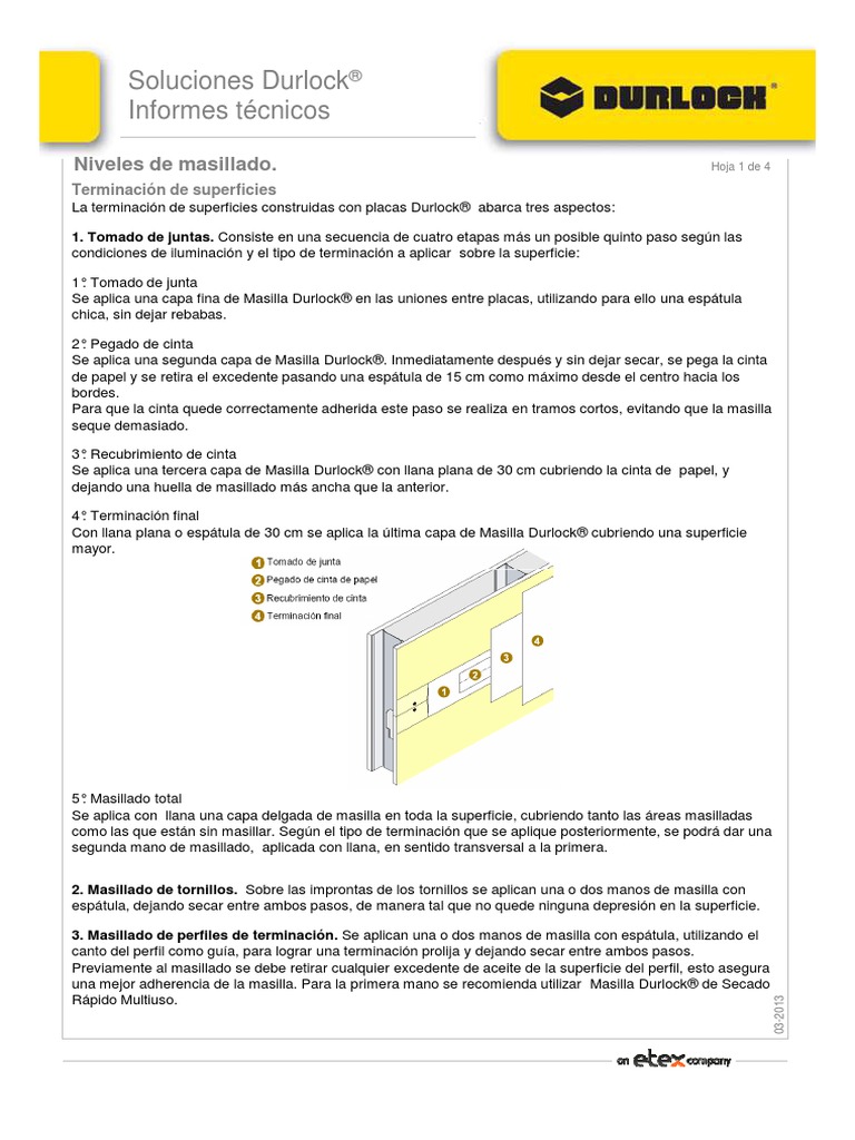 Niveles de Masillado PDF | PDF | Revestimiento | Tornillo