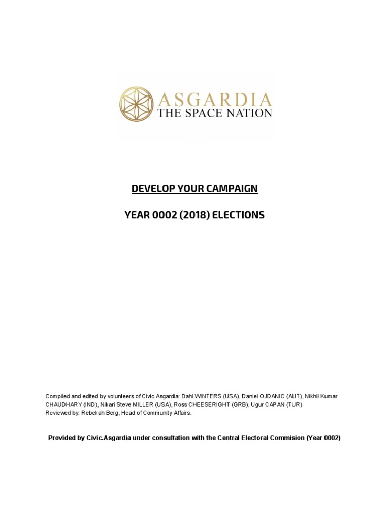 Develop Your Campaign (Year 0002-2018) | PDF | Science, Technology ...