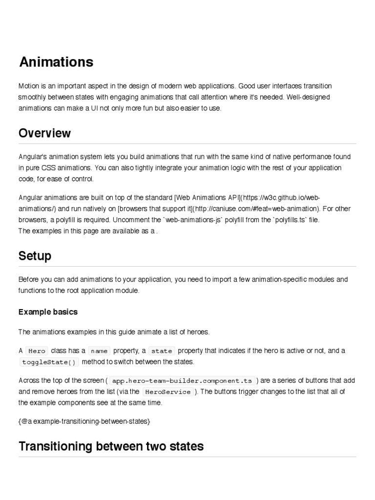 Animations: Example Basics | PDF | Cascading Style Sheets | Application ...