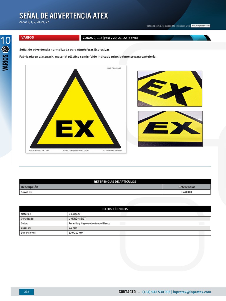 Señalización ATEX para Zonas Explosivas | PDF